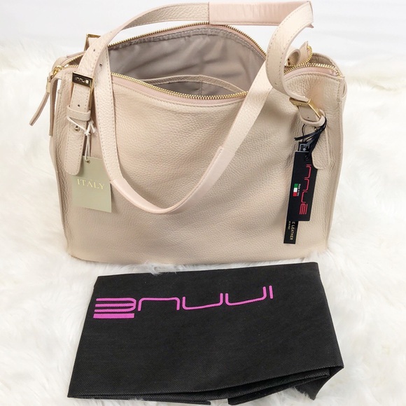 Innue | Bags | Innue Leather Bag Large Tote Shoulder Nude Cream | Poshmark